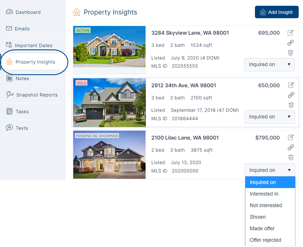 NEW! Tracking the real estate buyer journey with Property Insights